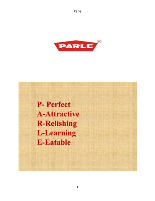 Parle product mix | PPT
