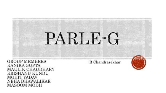 Parle g case study | PPT