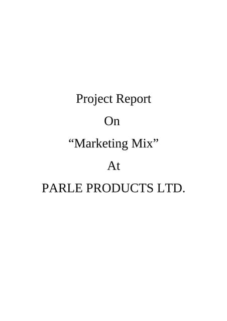 Parle G Profile | PPT
