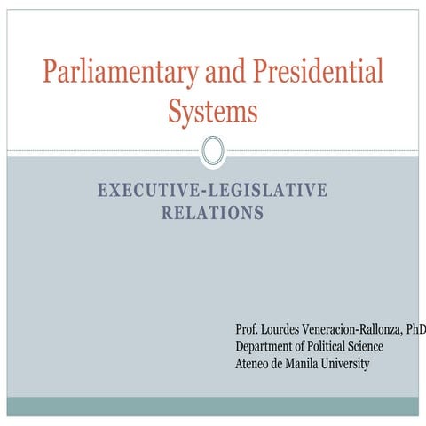 Parliamentary And Presidentials Systems | PDF