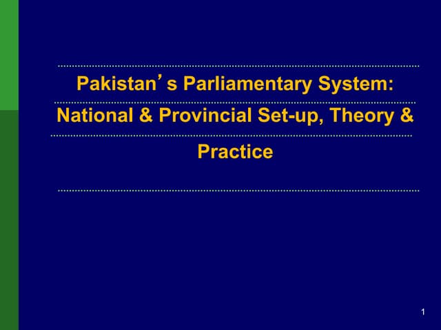 Branches of government / Structure of Government in Pakistan | PDF
