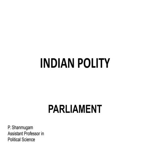 Union parliament PPT | PPTX