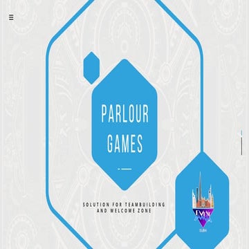 Parlour Games for teambuilding and welcome zone | PPT