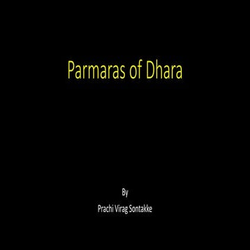 the dynastic history of Paramaras of Malwa | PDF