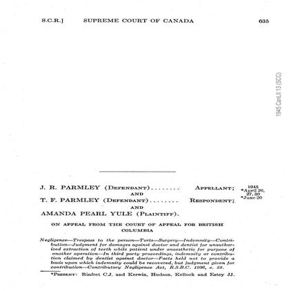 Parmley vs parmley supreme court canada | PDF