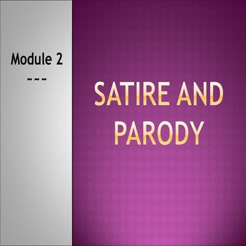 Parody and satire | PPT