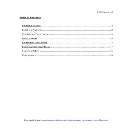 PAROS proxy tool | PDF