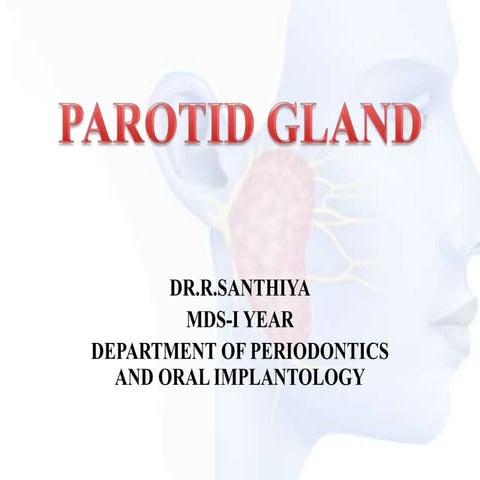 Anatomy of parotid gland | PPTX