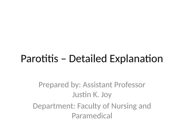 Parotitis | PPTX