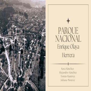 Memoria descriptiva parque nacional Enrique Olaya Herrera | PDF