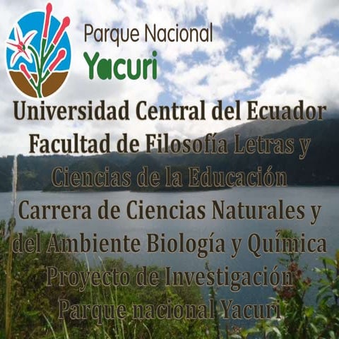 Parque nacional yacuri | PPTX