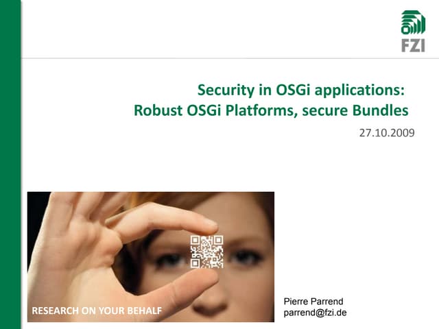 Security In Osgi Applications Robust Osgi Platforms Secure Bundles Ppt 3302