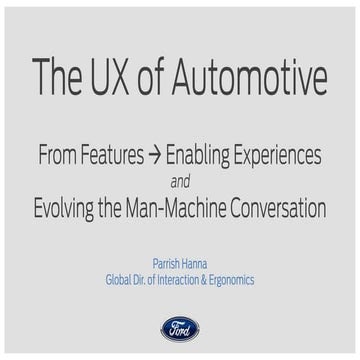 The UX of Automotive | PDF