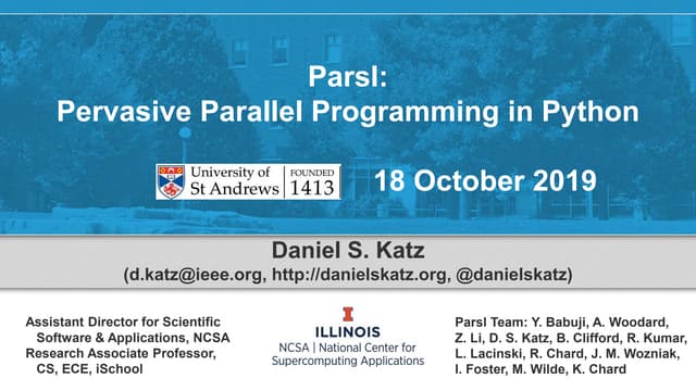 Parsl Pervasive Parallel Programming In Python Ppt
