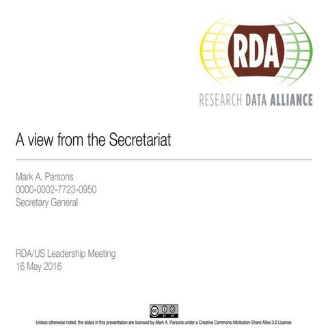 RDA Update for RDA/US Leadership | PPT