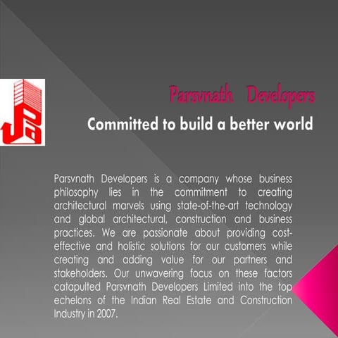 Parsvnath developers | PPTX