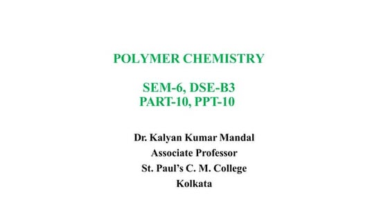 Conducting polymers | PPT