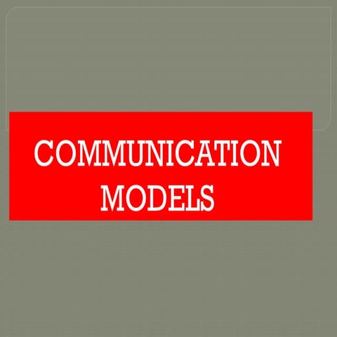 Type's of communication model's and how the field of experience work's ...