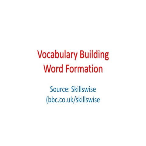 Part 2 word formation | PPTX