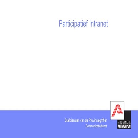 Presentatie Intranet 3 Klankbord | PPT
