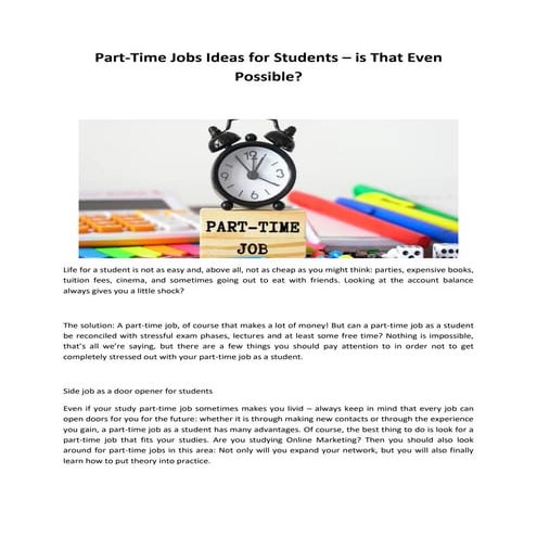 Part-time job | PPTX