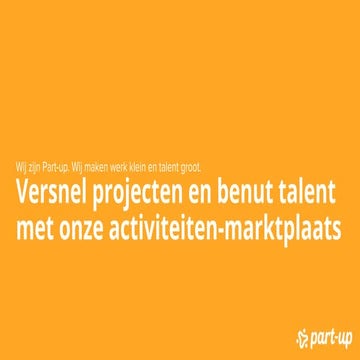 Zo helpt Part-up al het talent in je organisatie te benutten | PDF