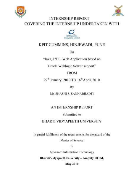 Student's industrial attachment logbook | DOCX