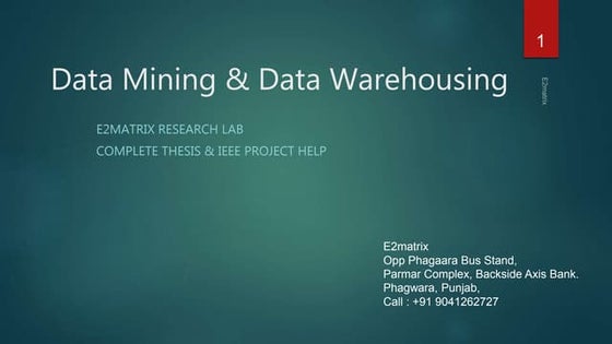 Data Warehousing And Data Mining Presentation Transcript | PPT