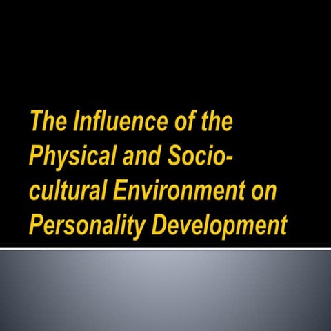 Influence of Environment | PPT