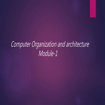 Computer Organization and architecture | PPT