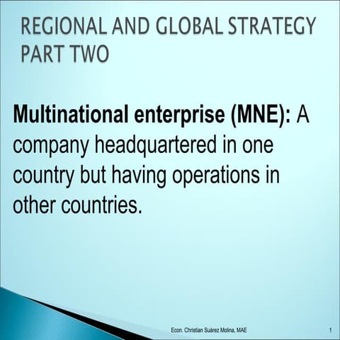 Part 1 a regional and global strategy 2 | PPT