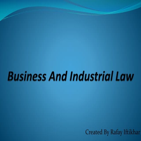 Business and industrial law part 1 - contract act complete chapter 1 ...