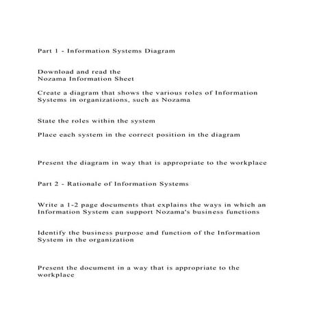 Part 1 - Information Systems DiagramDownload and read the .docx