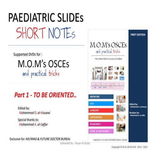 Part 1 paediatric slides | PDF