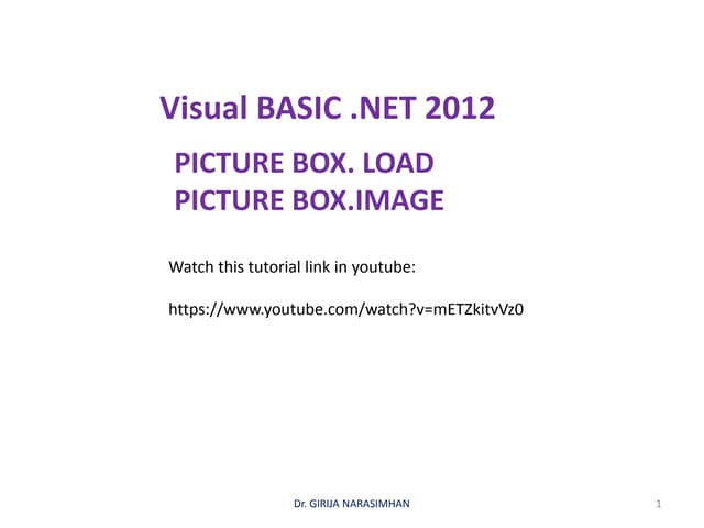 Part 1 Picturebox Using