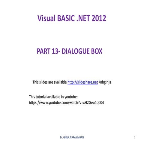 Part 13 dialogue box vb.net