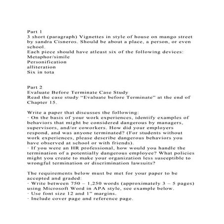 Part 13 short (paragraph) Vignettes in style of house on mango s.docx ...