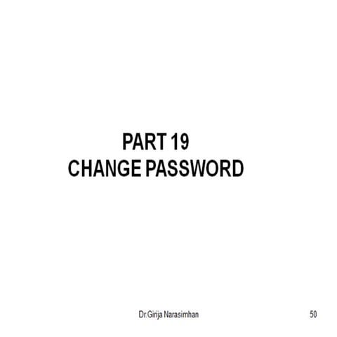 Part19 change password | PDF | Technology & Computing