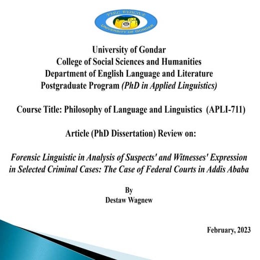 PART 1 ARTICLE REVIEW ON FORENSIC LINGUISTICS.pptx