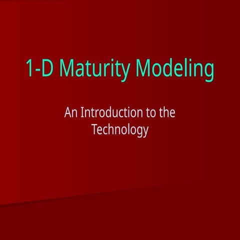 1 D Maturity Modelling -- Introduction.pptx