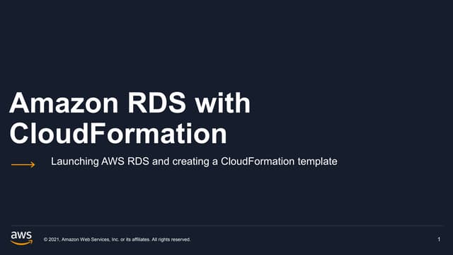 Creating A Rds Mysql Instance From Aws Console And Cloudformation Ppt