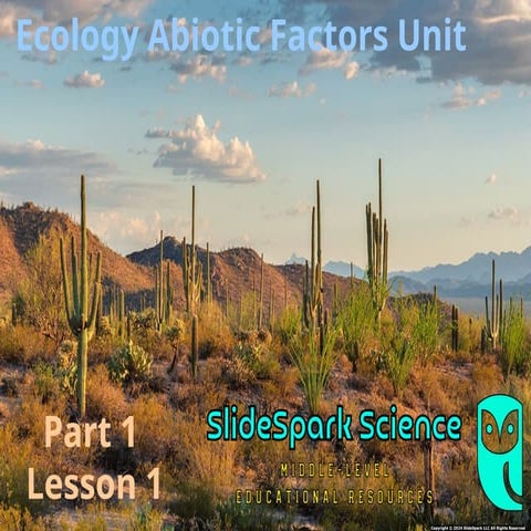 Ecology Abiotic Factors Lesson for Middle School Science, Abiotic ...