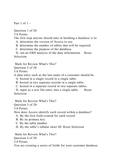 MS Access MCQ Questions (Microsoft Office) | PDF | Desktop Publishing ...
