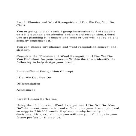 Phonics and Word Recognition I Do, We Do, You DoPart .docx