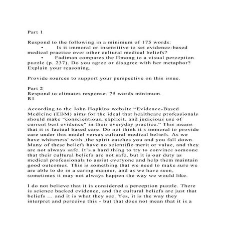 Part 1Respond to the following in a minimum of 175 words•.docx