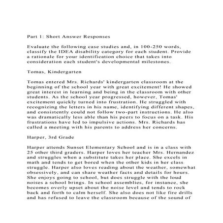 Part 1 Short Answer ResponsesEvaluate the following case st.docx