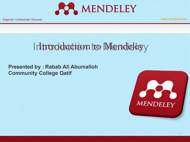 Mendeley | PPT