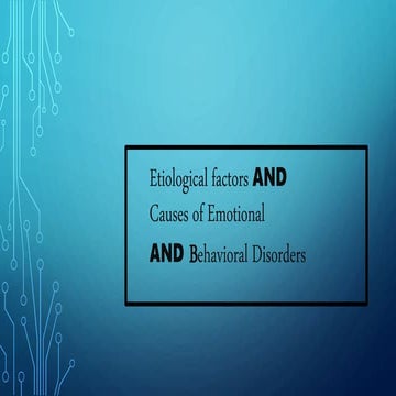 Internalising and Externalizing Behaviours | PPTX