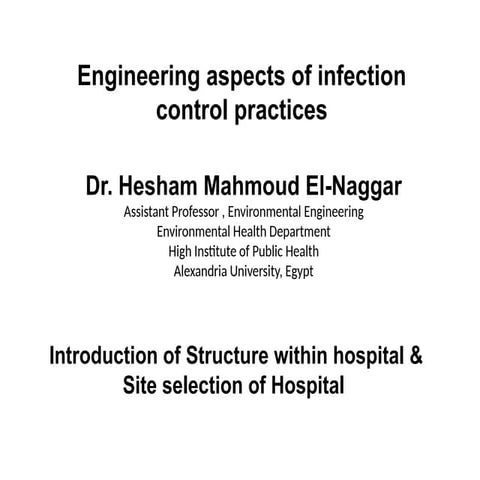Introduction of Structure within hospital & Site selection of Hospital ...
