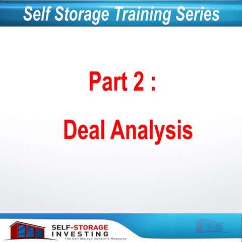 Self Storage Training Series Part 2 | PPTX